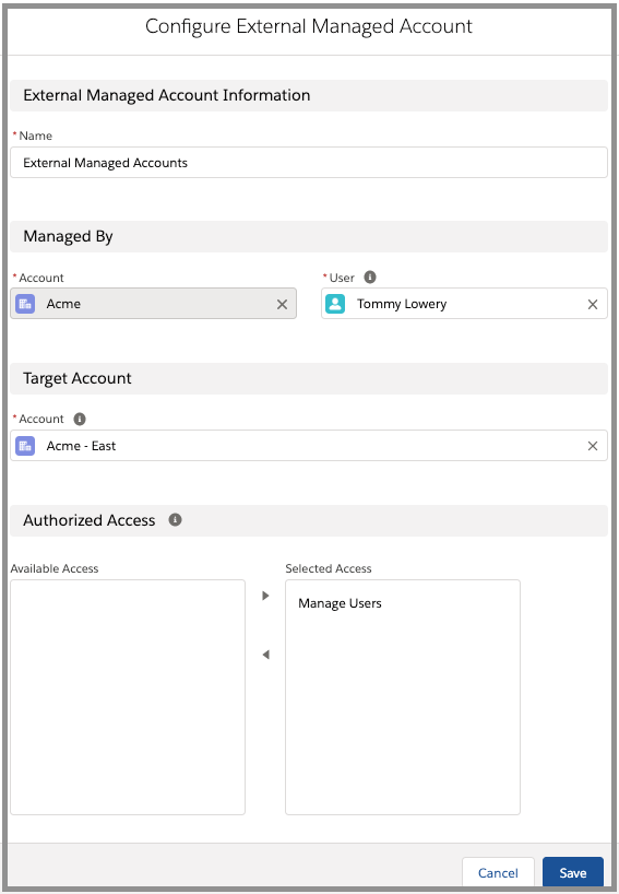 Article: External Managed Accounts | Learn Experience Cloud